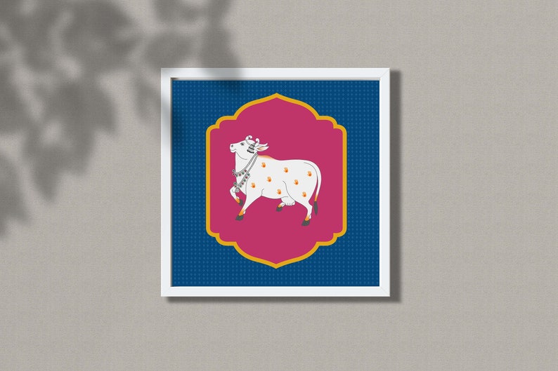 Indian Folk Art Cow Prints Living Room Decor Printable - Etsy