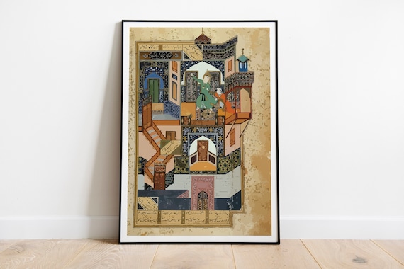 Persian Wall Art Living Room Decor Middle Eastern Historic - Etsy