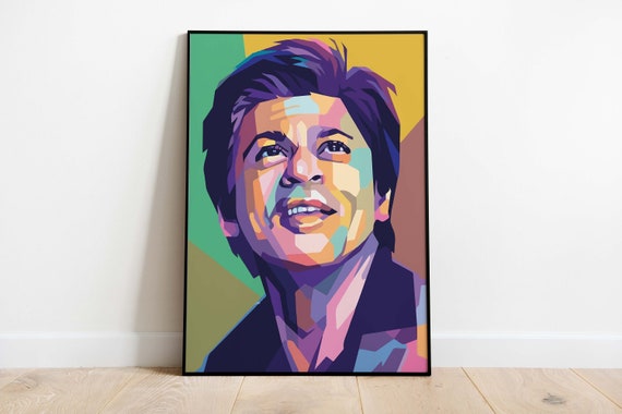 Shah Rukh Khan Poster Indian Pop Art Decor Digital Prints - Etsy