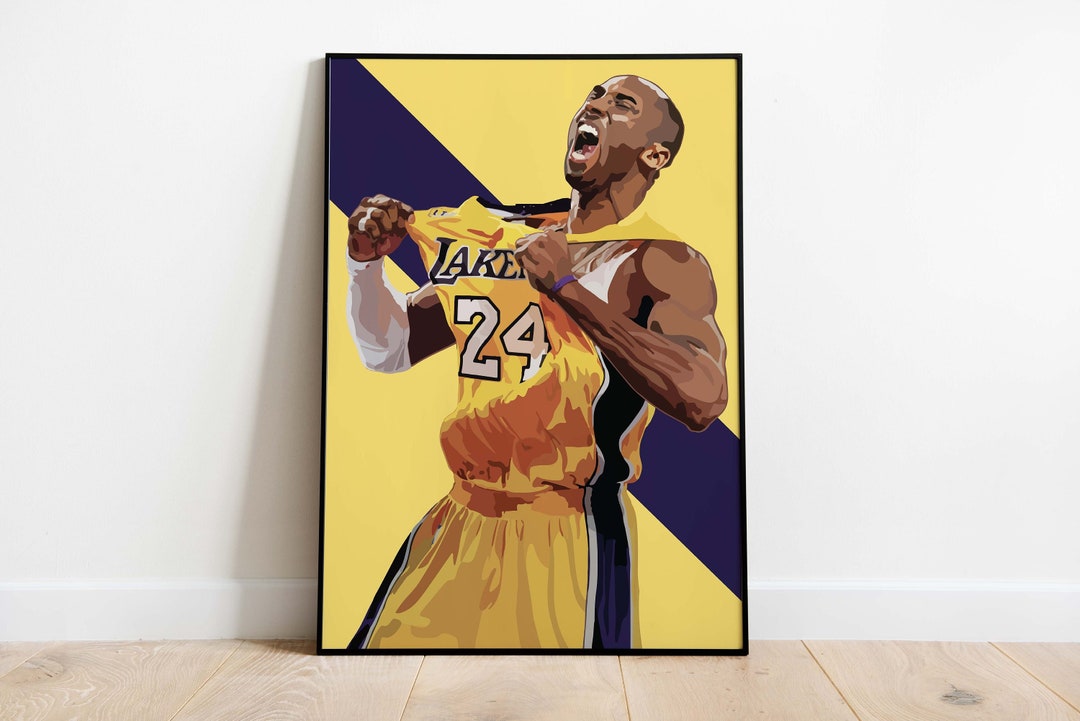 Kobe Bryant Poster, Basketball Decor, Digital Prints, Instant Download ...