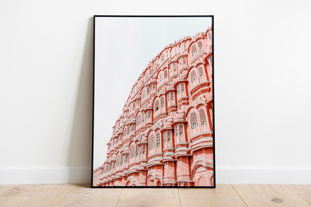 Neutral Indian Palace, Hawa Mahal Wall Art, Jaipur Poster, Rajasthan ...