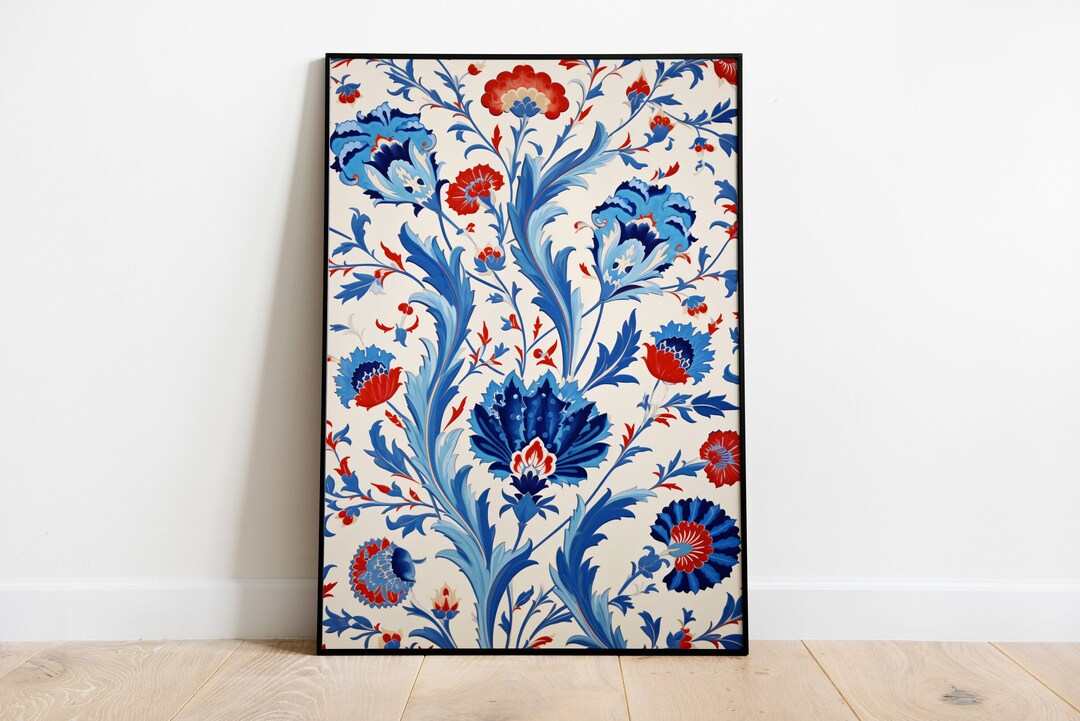 Turkish Tree of Life Print, Floral Abstract Art (digital Download) - Etsy