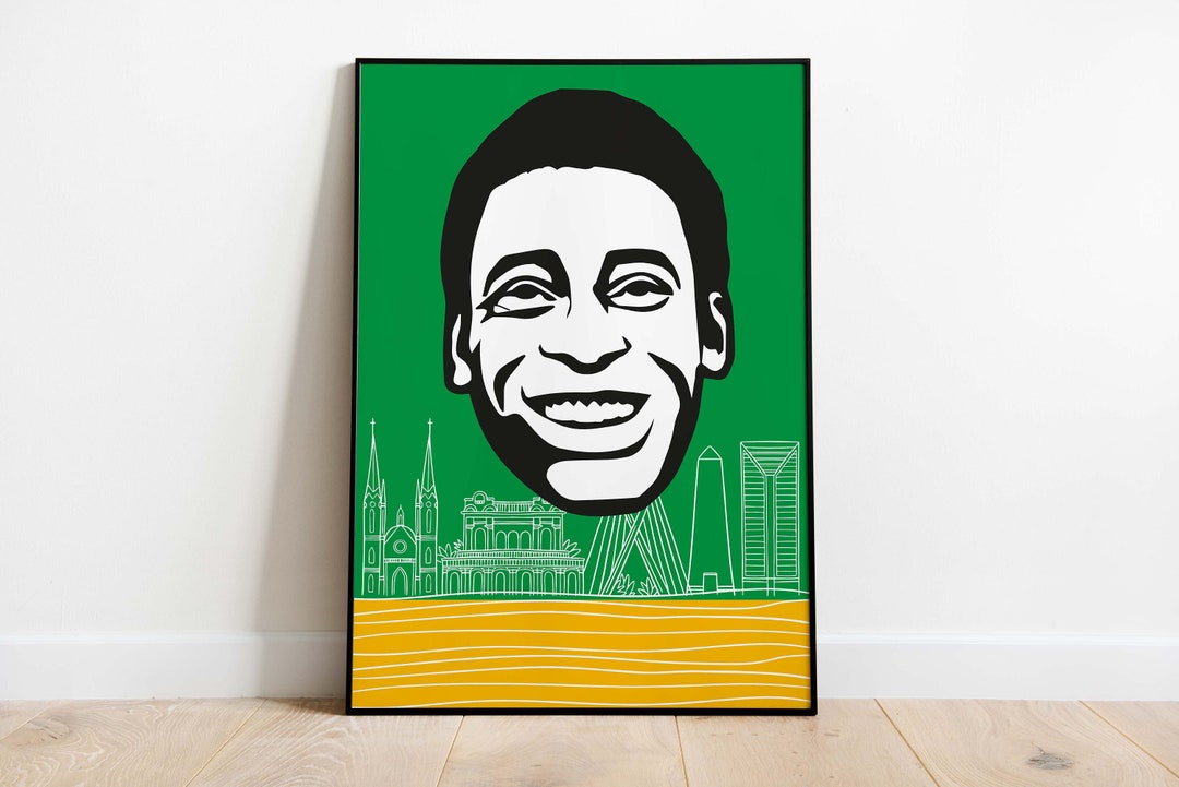 Pele GOAT Poster, Football Geek Decor, Digital Prints, Instant Download ...