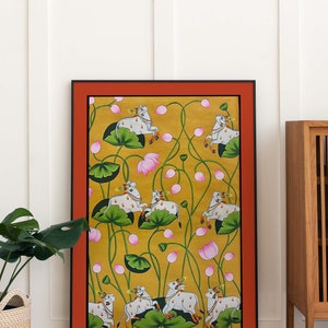 Indian Folk Art, Cow Prints, Living Room Decor, Printable, Indian ...