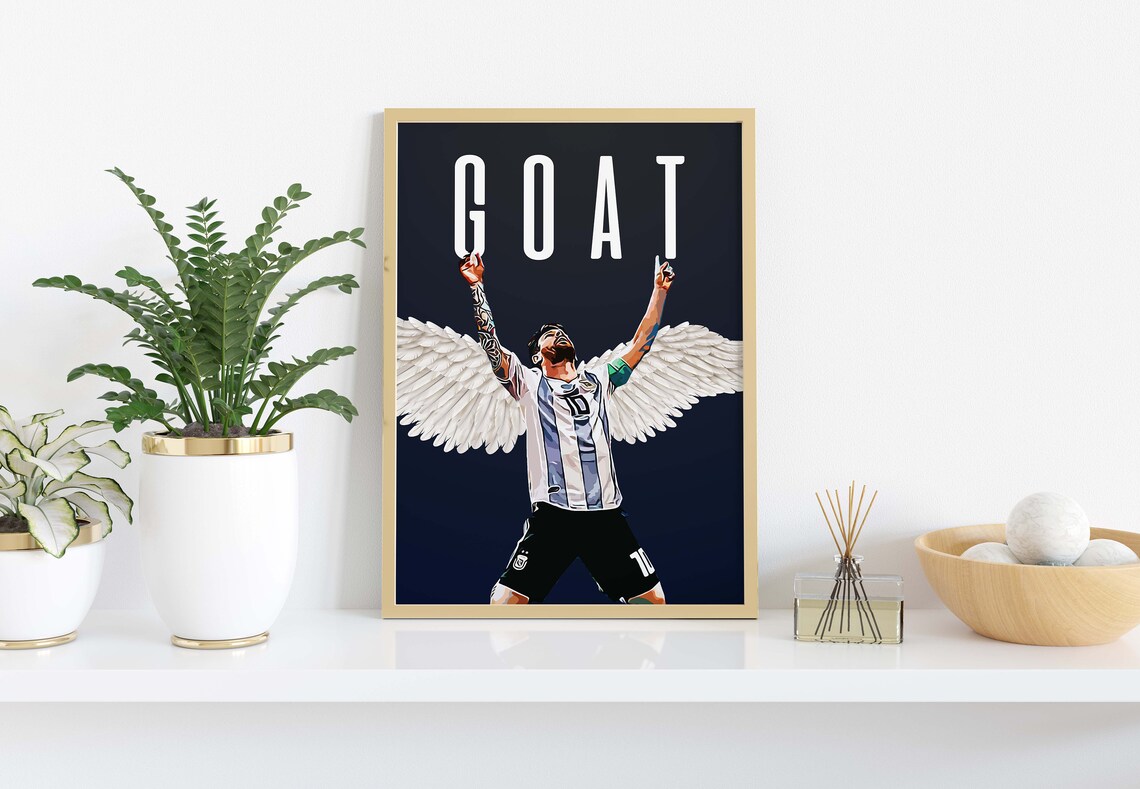 Lionel Messi GOAT Argentina World Cup Qatar 2022 Digital - Etsy