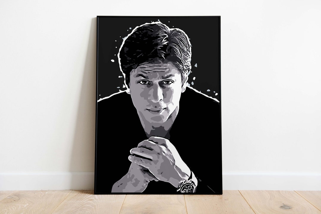 Shah Rukh Khan Poster, Indian Pop Art Decor, Digital Prints, Instant ...