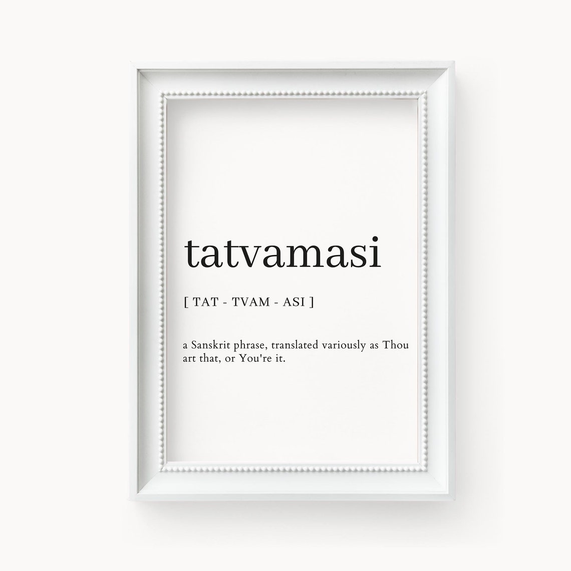 Spiritual Indian Tatvamasi Sanskrit Printable Quotes | Etsy