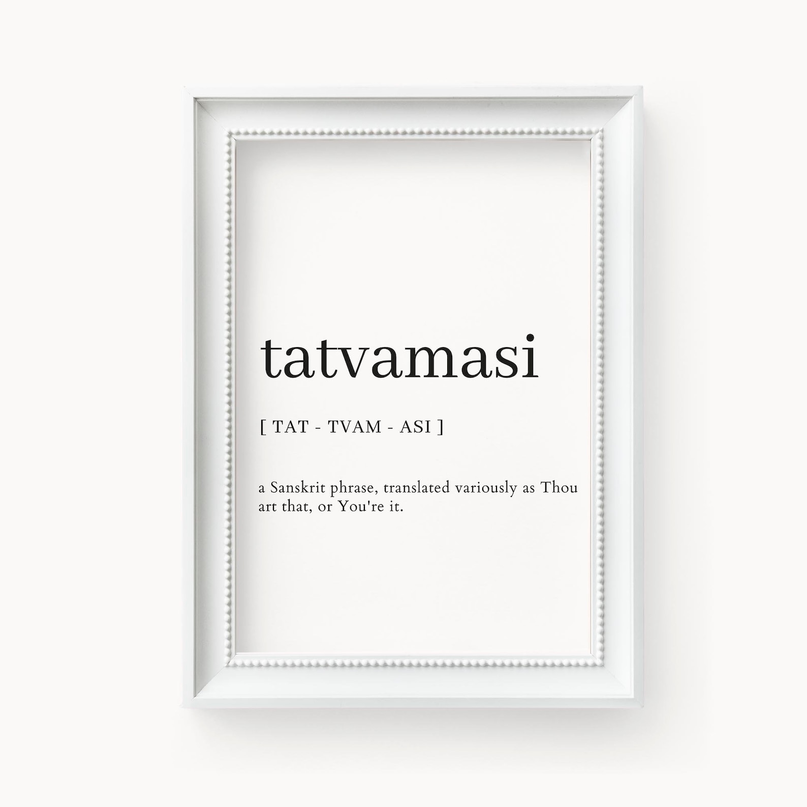 Spiritual Indian Tatvamasi Sanskrit Printable Quotes | Etsy