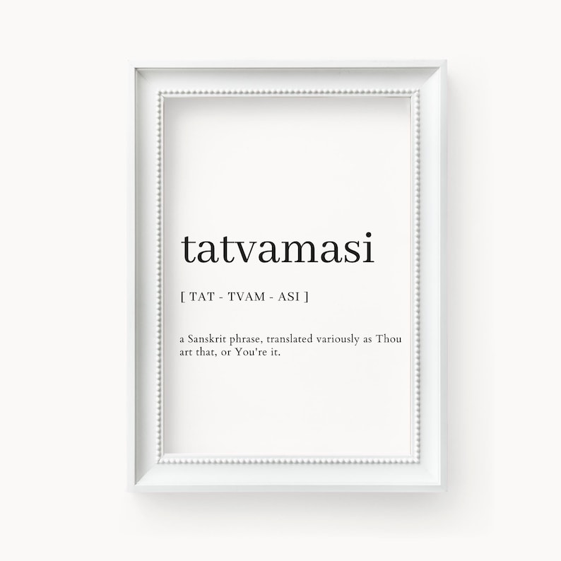 Spiritual Indian Tatvamasi Sanskrit Printable Quotes | Etsy