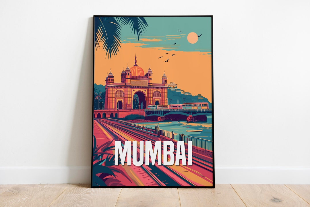 Mumbai Wall Art, Living Room Decor, Digital Download, India Travel ...