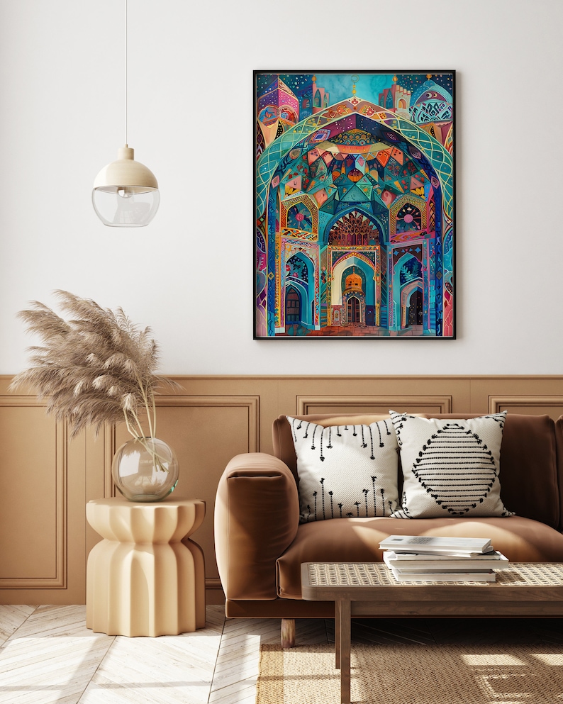 Persian Palace Arch Print, Turkish Monument, Mughal Art (digital ...
