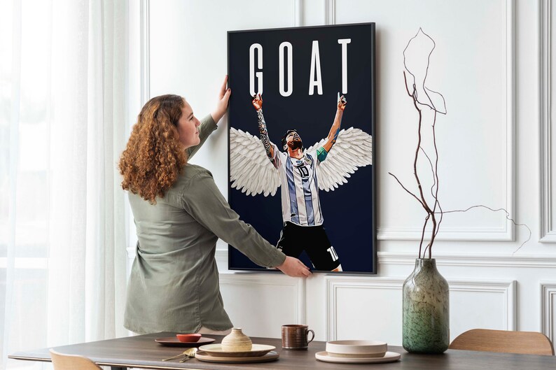 Lionel Messi GOAT Argentina World Cup Qatar 2022 Digital - Etsy
