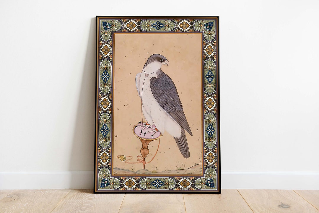 Vintage Birds Art, Eagle Falcon Painting, Indian Royal Prints, Living ...