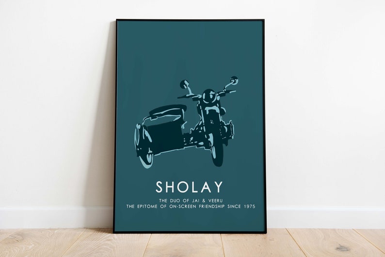 Sholay Bollywood Movie Poster, Vintage Indian Film Art (digital Print ...