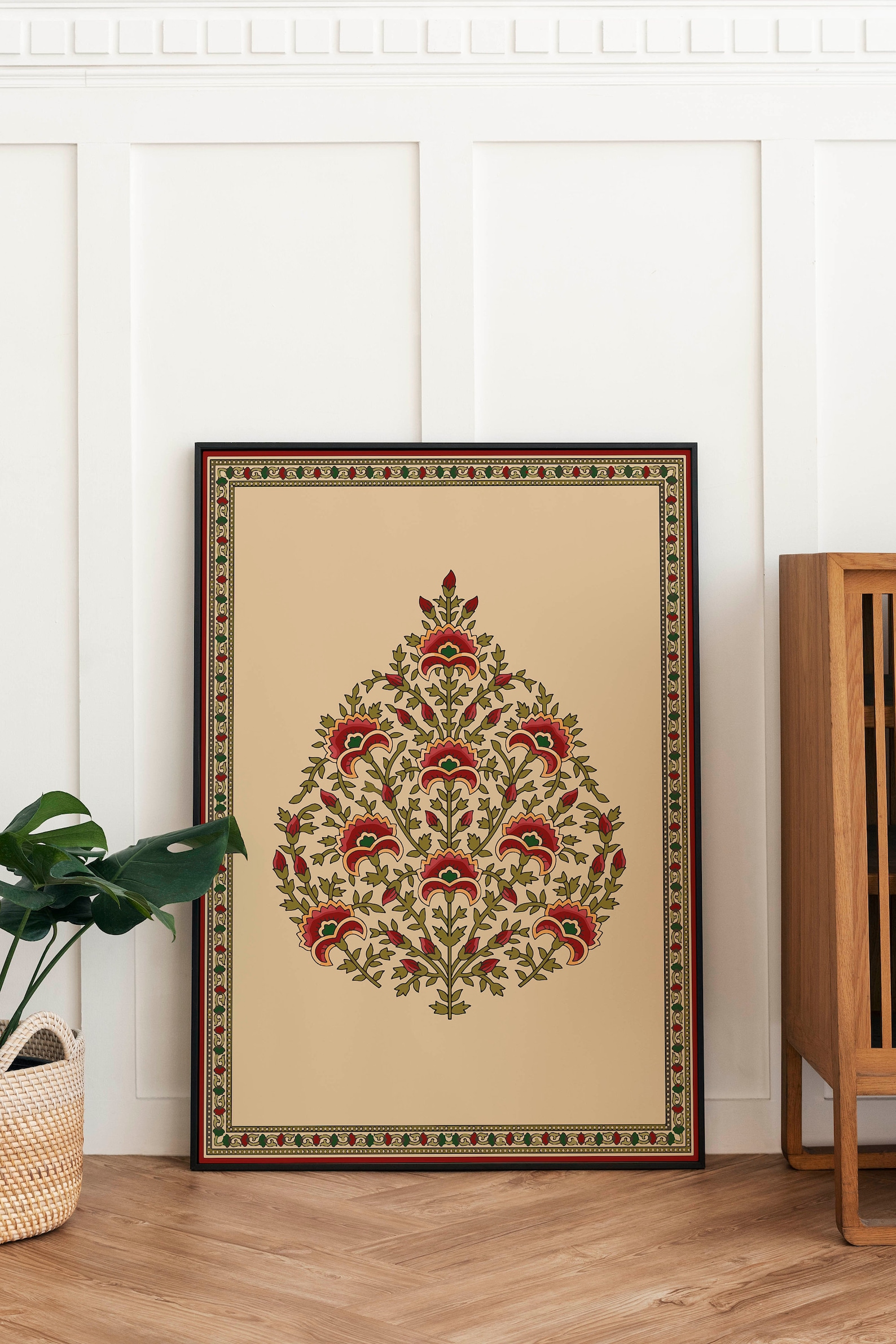 Indian Folk Art Floral Prints Home Decor Printable Indian - Etsy