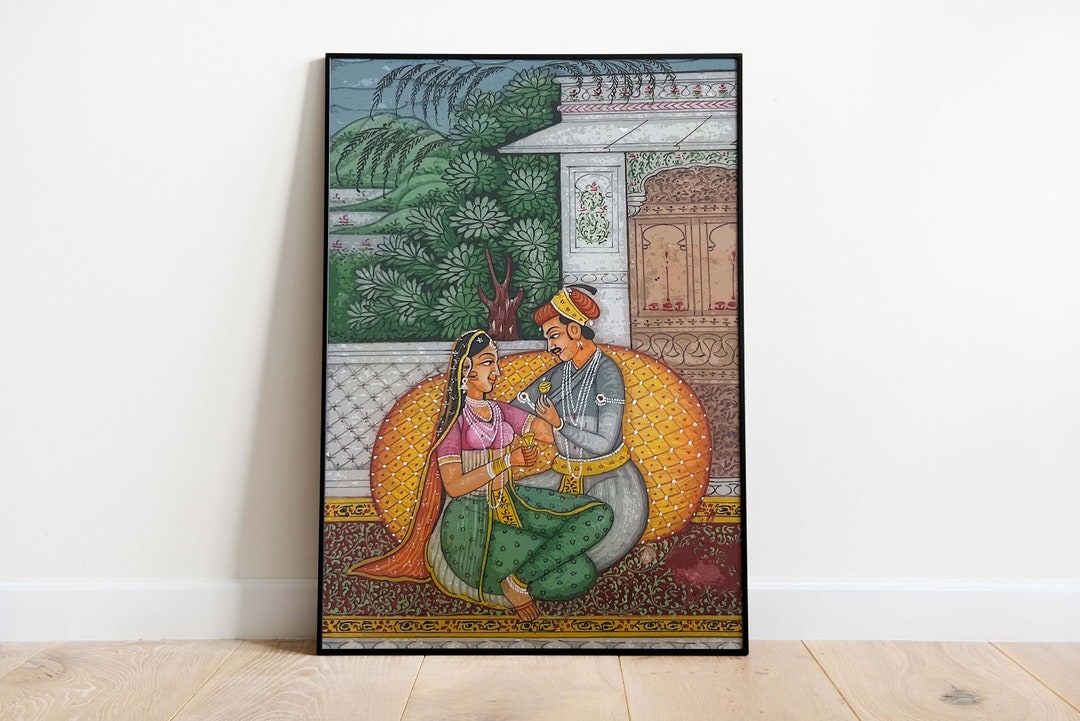 Indian Royal Raja Rani Art, King and Queen Indian Vintage Art Prints ...