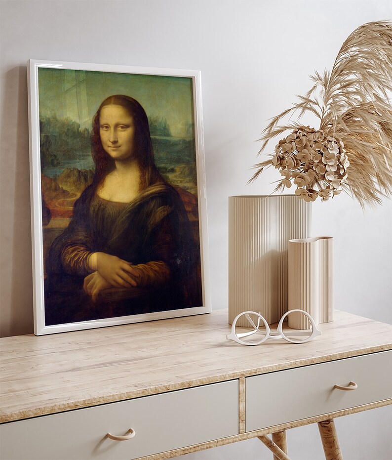 Leonardo Da Vinci's Mona Lisa Famous Paintings Vintage - Etsy