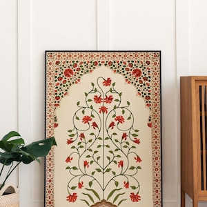 Indian Folk Art, Floral Prints, Living Room Decor, Printable, Indian ...