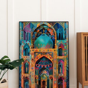 Persian Arch, Turkish Monument Painting, Living Room Decor, Persian ...