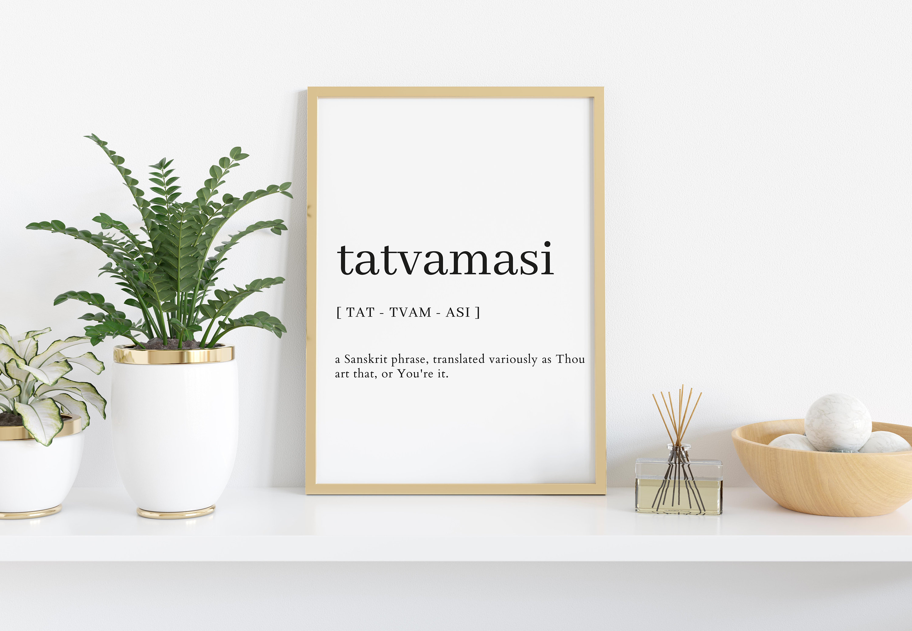 Spiritual Indian Tatvamasi Sanskrit Printable Quotes - Etsy