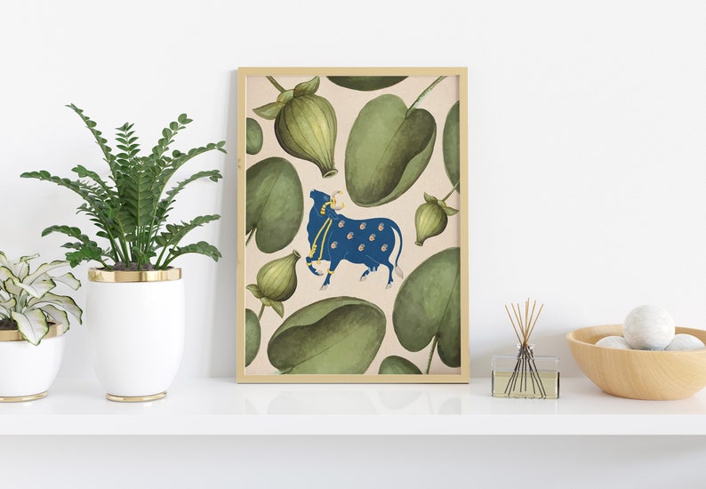 Indian Folk Art Cow Prints Living Room Decor Printable - Etsy