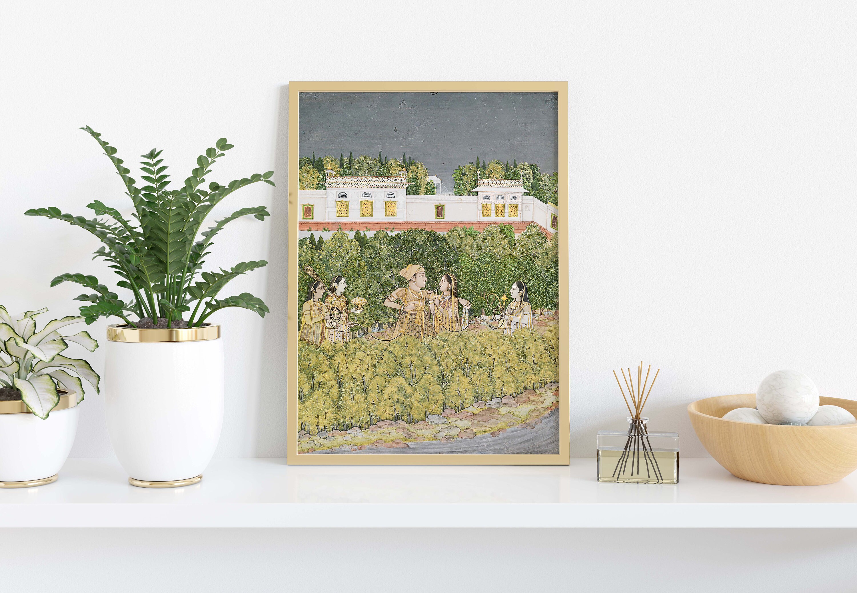 Indian Royal Raja Rani Art Vintage Art Prints Living Room - Etsy