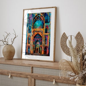 Persian Arch, Turkish Monument Painting, Living Room Decor, Persian ...