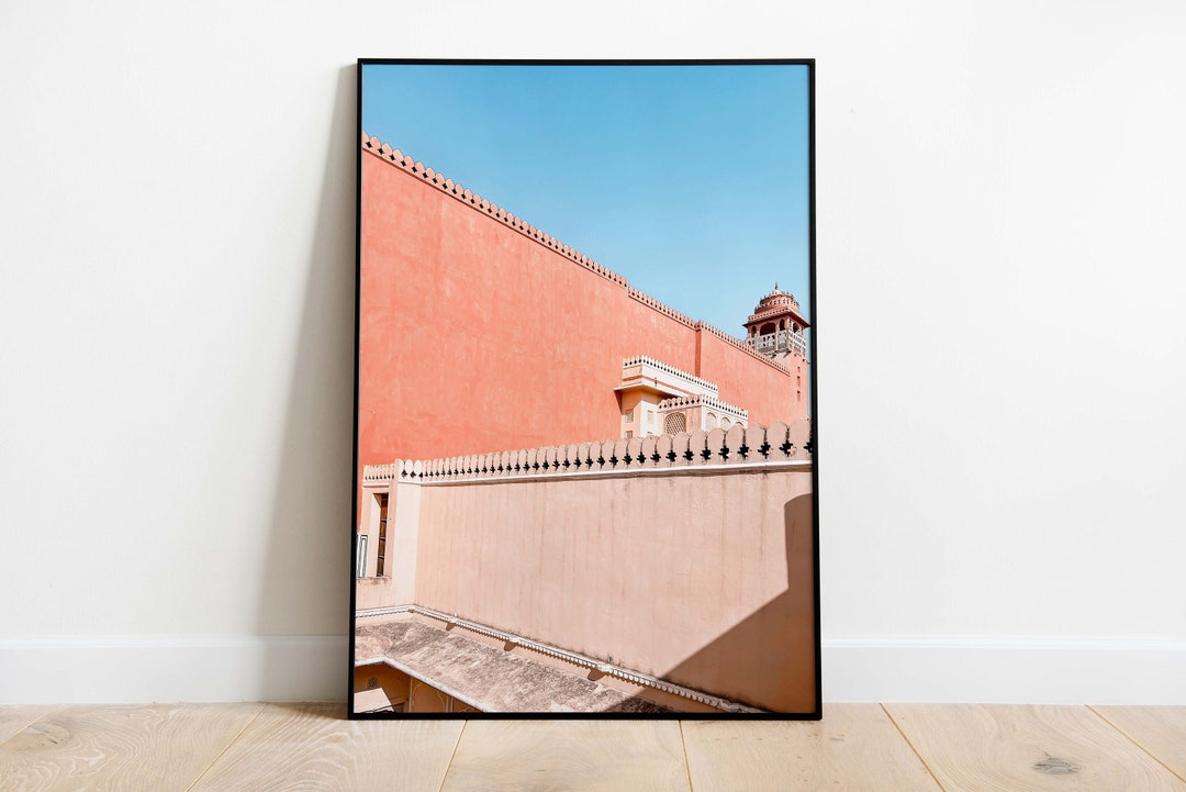 Neutral Indian Palace, Hawa Mahal Wall Art, Jaipur Poster, Rajasthan ...
