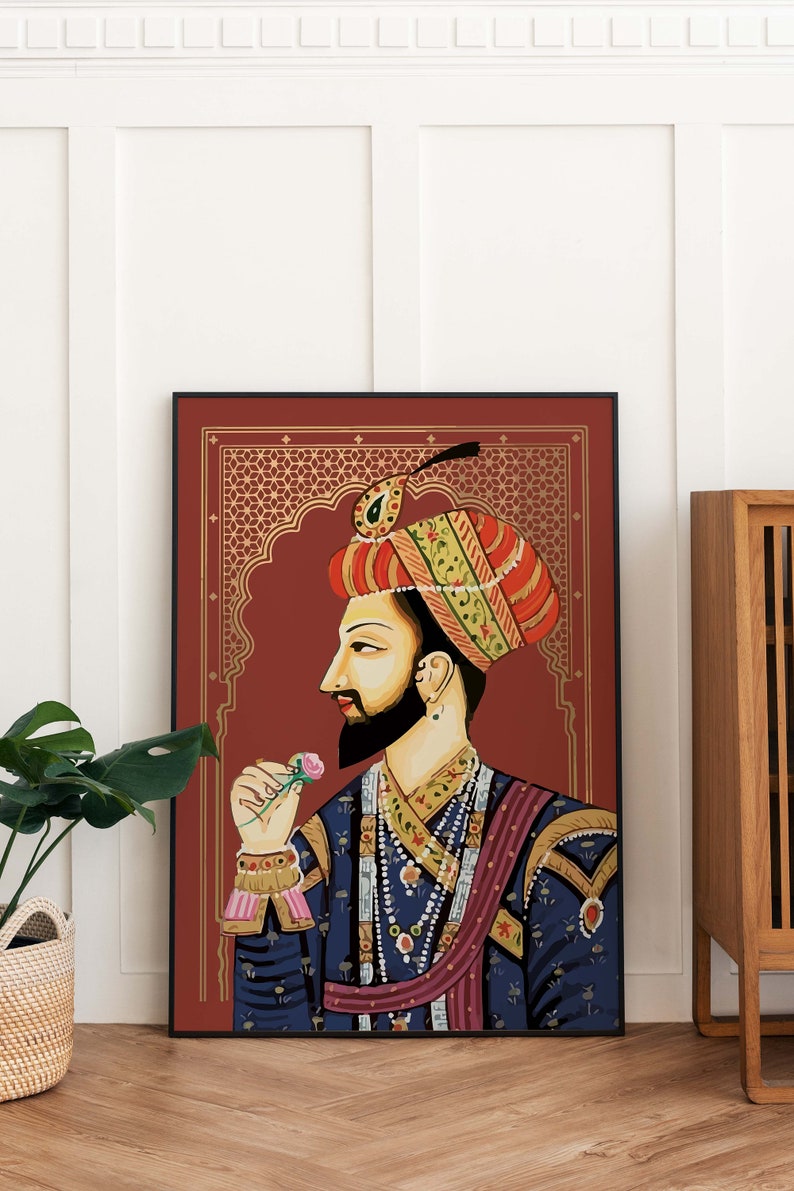 Indian Royal Raja Rani Art Set of 2 Vintage Prints Living - Etsy