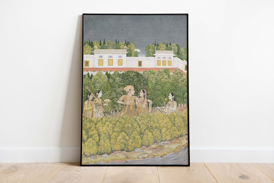 Indian Royal Raja Rani Art, Vintage Art Prints, Living Room Decor ...