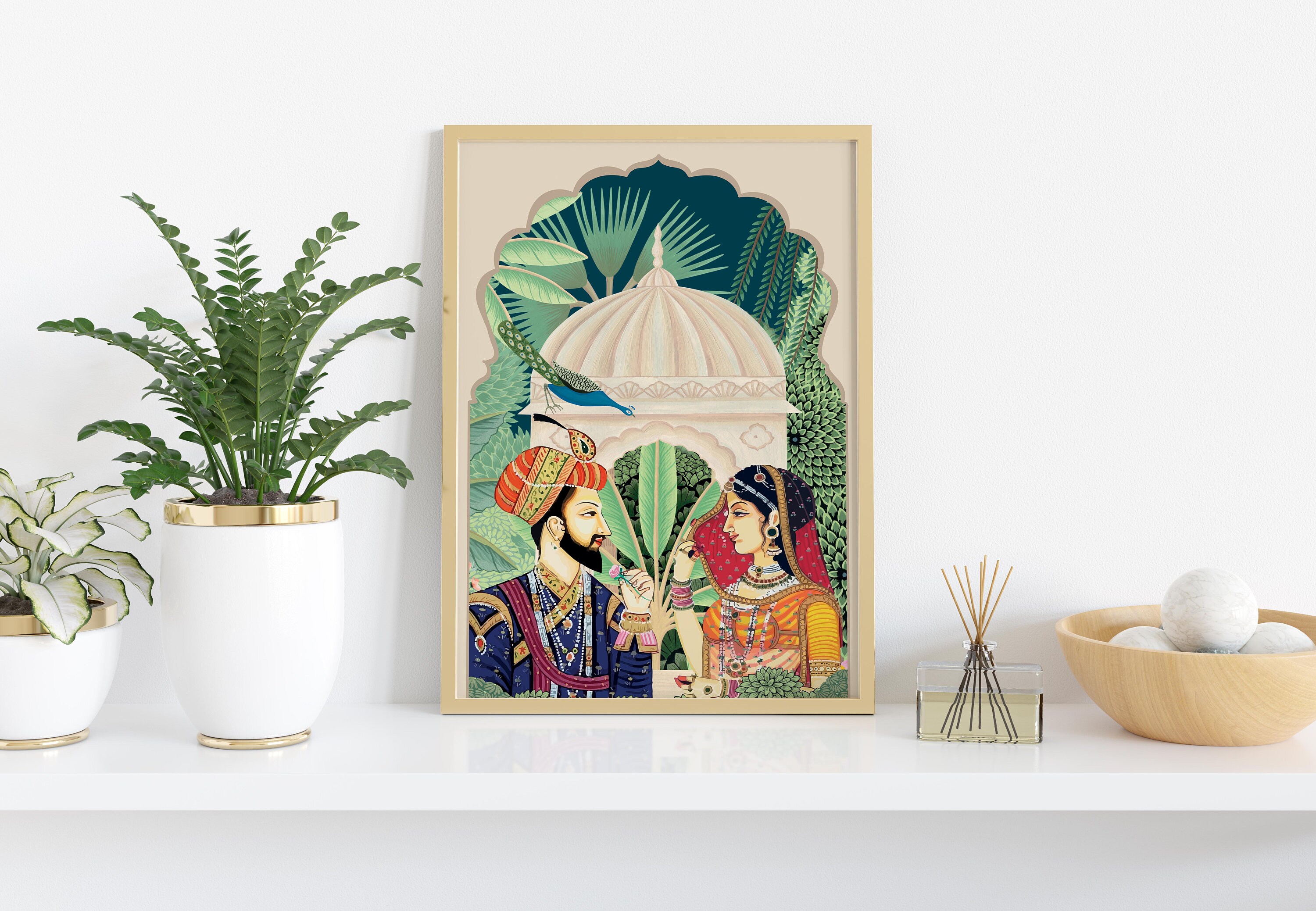 Indian Raja Rani King and Queen Art Floral & Nature Prints - Etsy