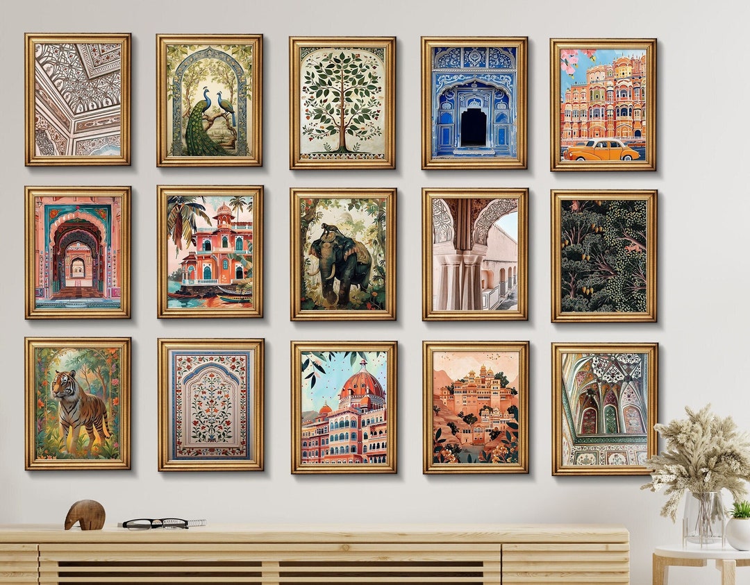 Indian Art Print Set 15 Stunning Wall Prints Housewarming Gift, New ...