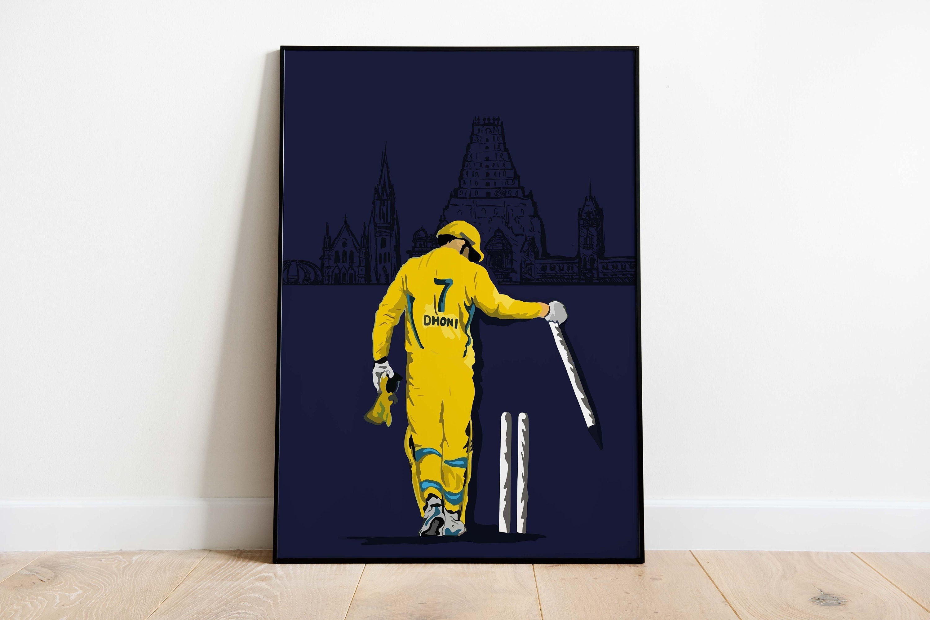 MS Dhoni Cricket Art Print, Indian Sport Poster (digital Download) - Etsy