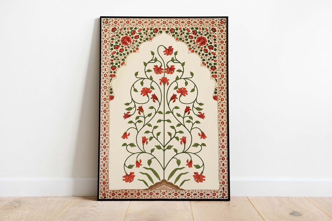 Indian Folk Art Floral Prints Living Room Decor Printable - Etsy
