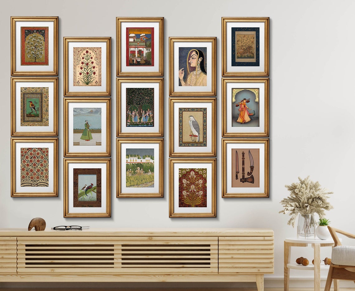 Indian Vintage Art SET OF 15 Vintage Prints Living Room - Etsy
