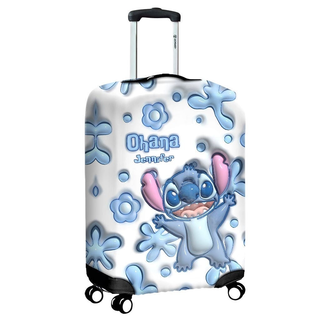 Custom Stitch Ohana 3D All Over Print Luggage Cover,Personalized Name ...