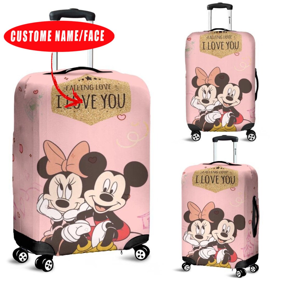 Minnie Mouse Adventure Awaits Luggage Coverpersonalized Name - Etsy