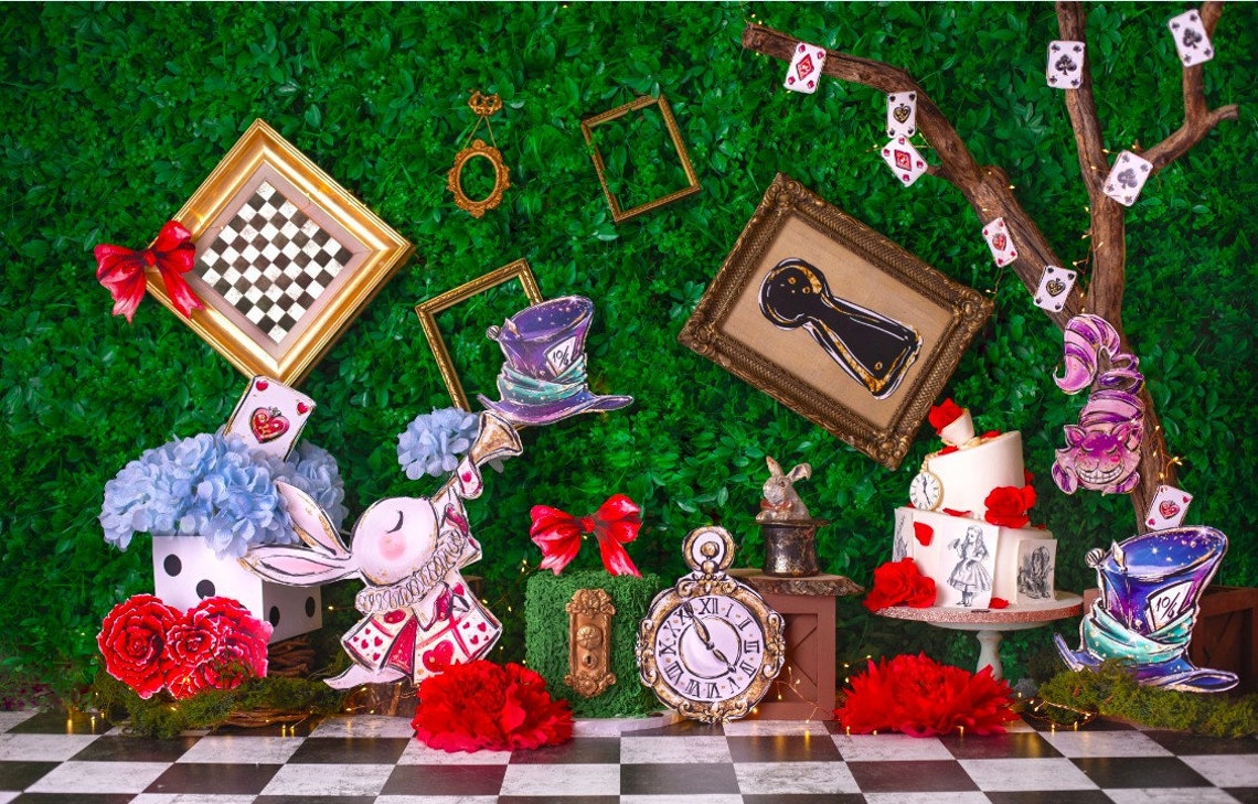 Alice in Wonderland Theme Digital Backdrop. Unisex - Etsy