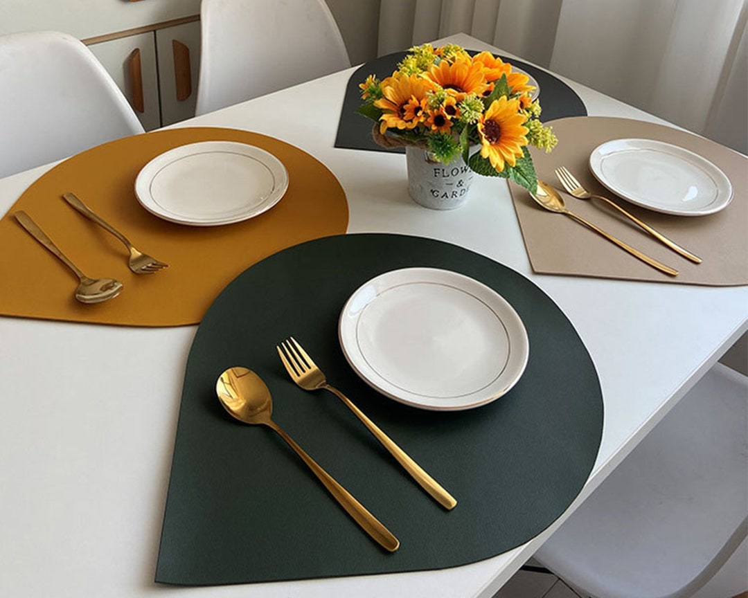 Leather Placemats 15 X 18inch 21colors Faux Leather Placemats PU ...