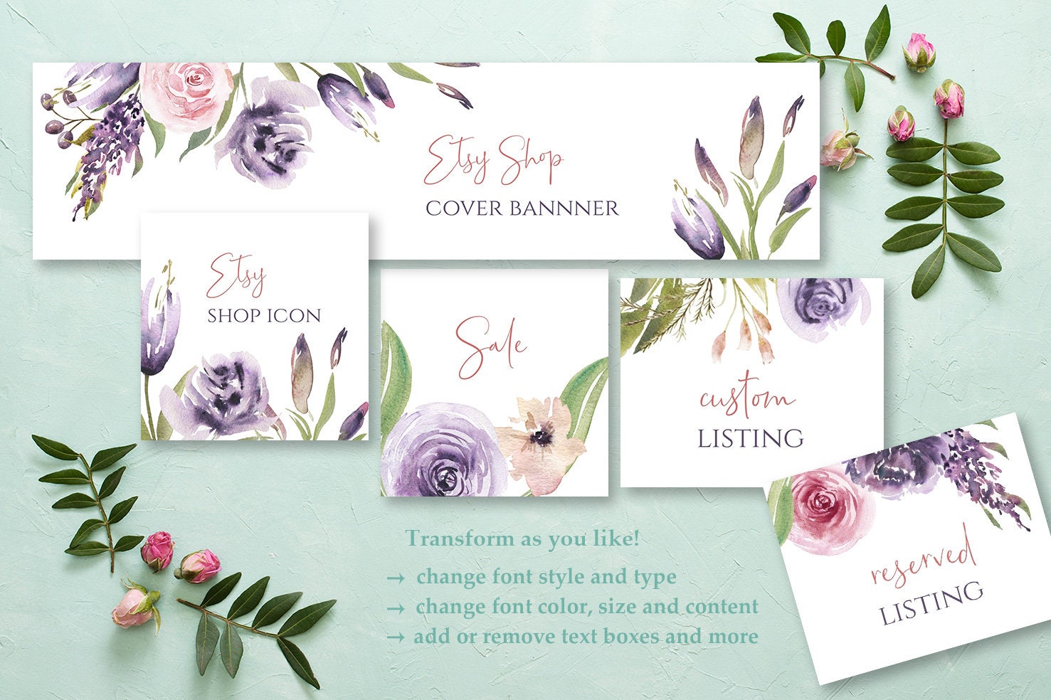 Editable Etsy Shop Branding Kit. Banner Templates With - Etsy