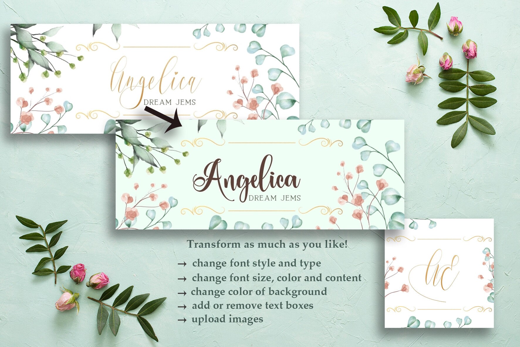 Editable Facebook Cover Banner and Profile Image. Custom Design Banner ...