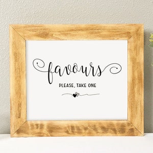 Favor Sign Template Instant Download Printable PDF and JPG. - Etsy