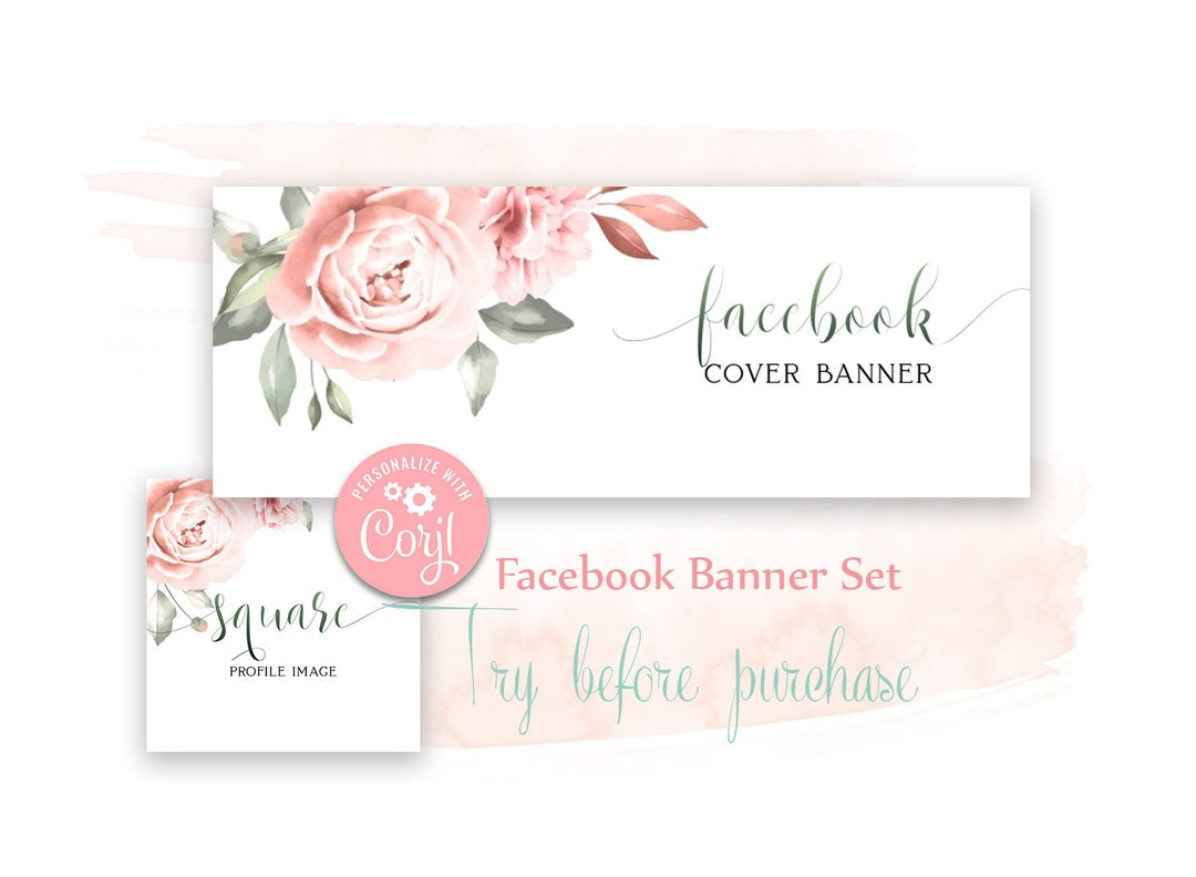 Editable Facebook Cover and Profile Image Templates. Facebook Page ...