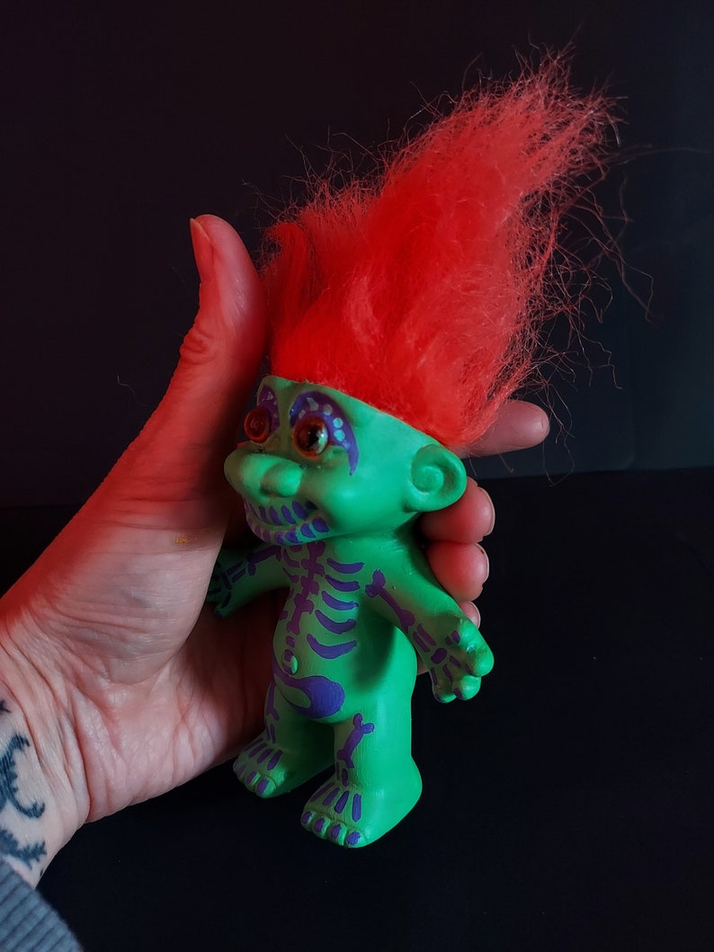 Upcycled Retro Vintage Troll Doll Skeleton - Etsy