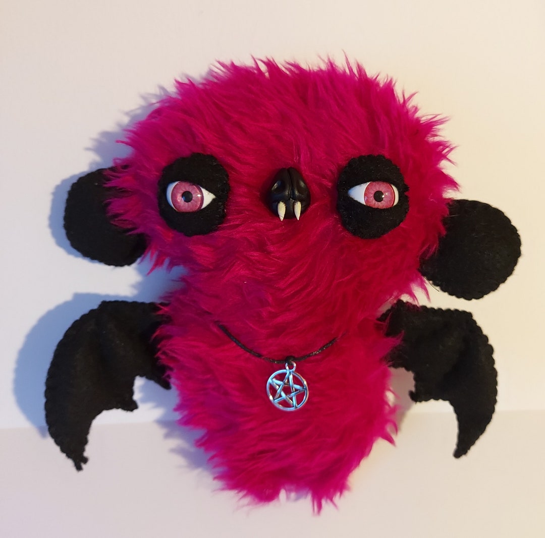 Cerise Pink Cute Bat Plushie - Etsy