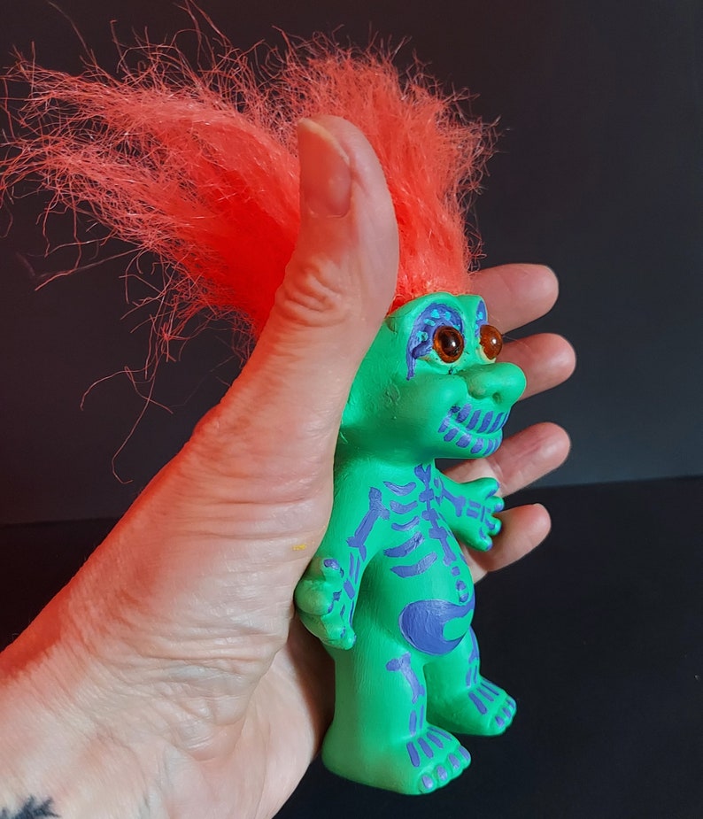 Upcycled Retro Vintage Troll Doll Skeleton - Etsy