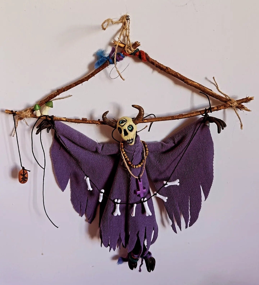 Hanging Voodoo Skeleton Art Doll - Etsy