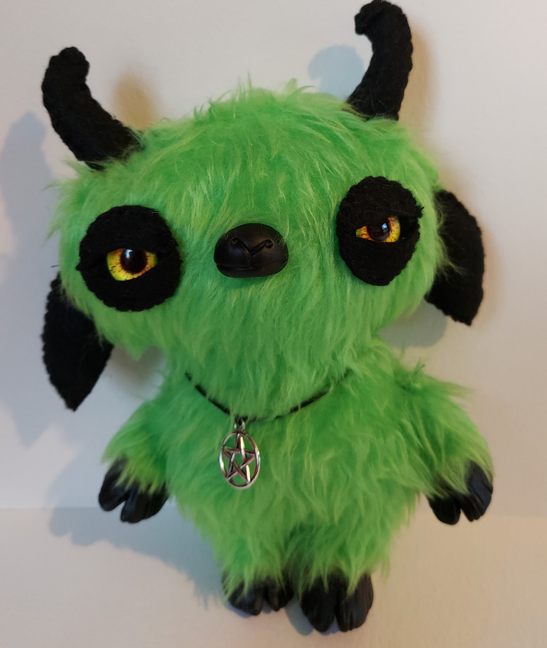 Green Baby Baphomet Goat Plushie - Etsy