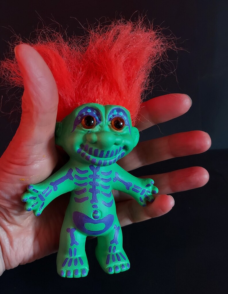 Upcycled Retro Vintage Troll Doll Skeleton - Etsy