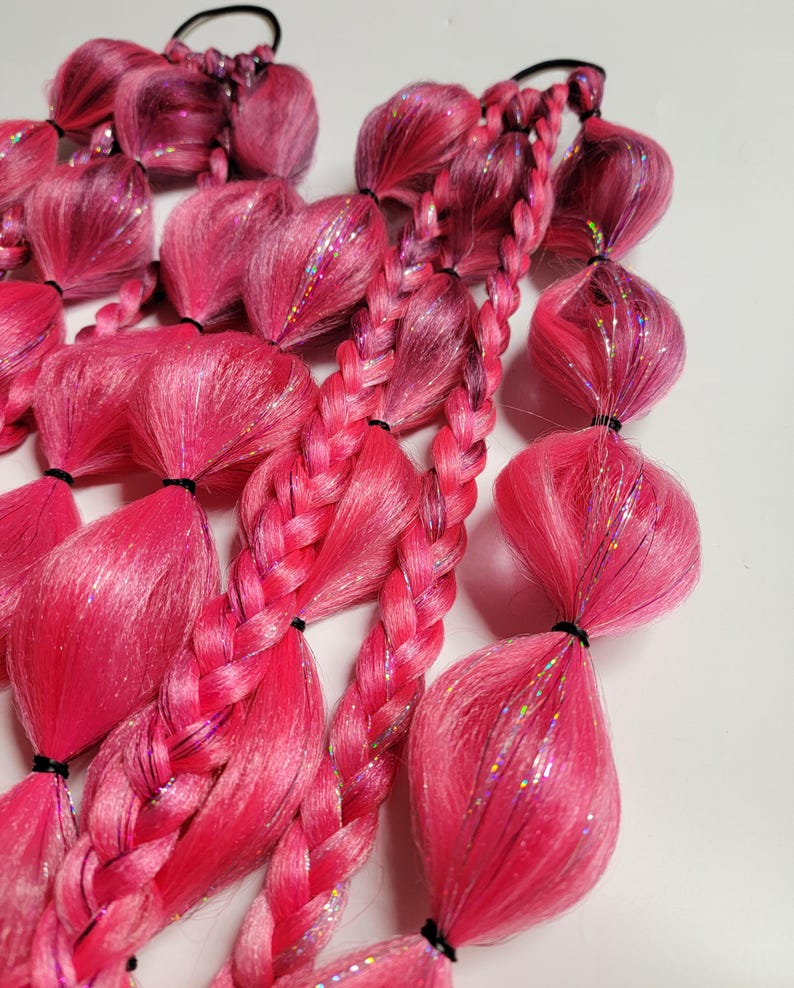 Bubblegum Baddie Festival Braid Hair Ties - Etsy